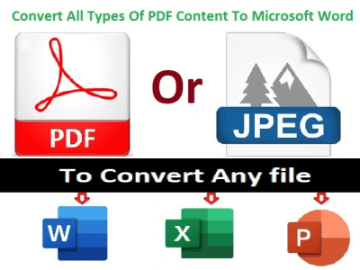 PDF Or JPG Converted in Word / Excel {PDF Conversion} | Upwork