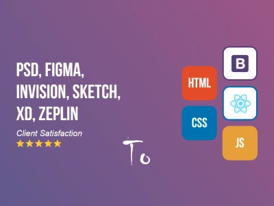 PSD, Figma, Invision, Sketch, Adobe XD To ReactJs, HTML, CSS, BootStrap | Upwork