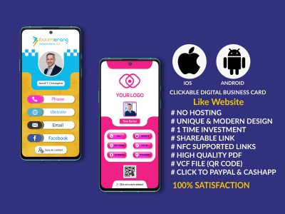 Printable and clickable digital business card | Upwork