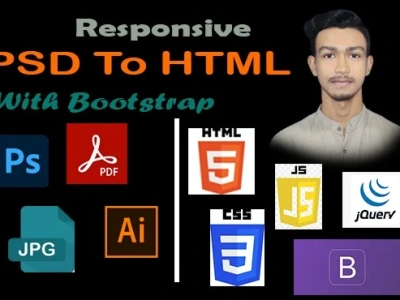 PSD Convert by HTML, CSS, Javascript(Basic), Jquery, and Bootstrap | Upwork