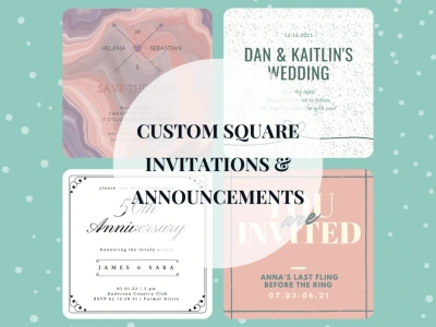Customizable Square Invitations & Announcements Digital Download | Upwork