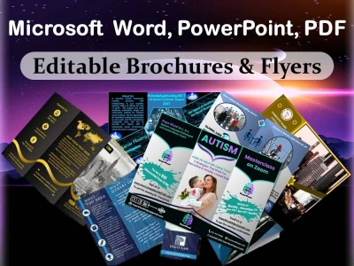 MS Word, Microsoft PowerPoint, PDF Flyer Design Brochure Design | Upwork
