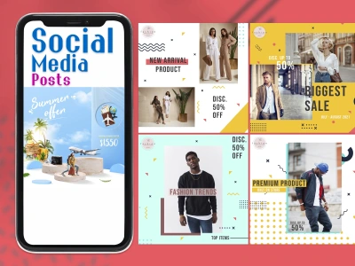 Design attractive and unique social media post | Upwork