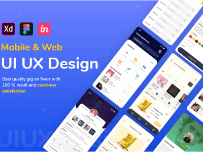 An Mobile App UI UX Design with prototype and all exportable icons | Upwork