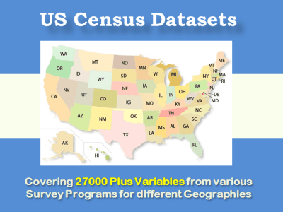 US Census Datasets covering 27000 plus Variables from various Surveys ...