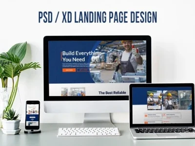 Professional landing page design in PSD / XD | Upwork