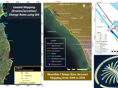Coastal mapping, shoreline change analysis using gis and remote sensing | Upwork