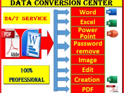 24/7, PDF, WORD, EXCEL CONVERSION SERVICE | Upwork