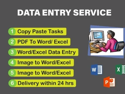 Data Entry, Copy Paste, Typing, Data Collection, convert PDF to Word /Excel | Upwork