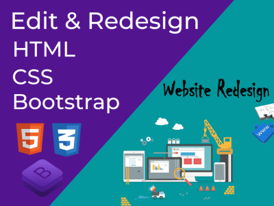 Edit and modify HTML, CSS, Bootstrap, and redesign website | Upwork