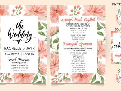 Elegant and cheap wedding invitation lay-out. | Upwork