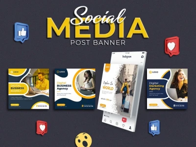 Amazing, modern and stylish social media post banner | Upwork