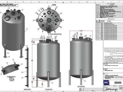 A complete/standard fabrication drawings of Storage tanks, Pressure ...