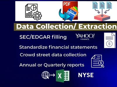 Data collection from SEC/EDGAR/10-K/AR/S-1/Financial documents | Upwork