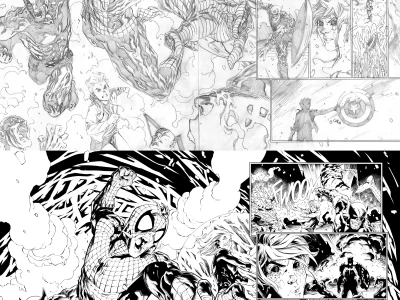 Inking for your pencil page comic, manga, or illustration with pro ...