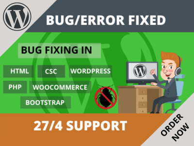 WordPress Bug Fixes, Plugin Fixes, Theme Fixes, MySql Fixes, (All Bug Fix) | Upwork
