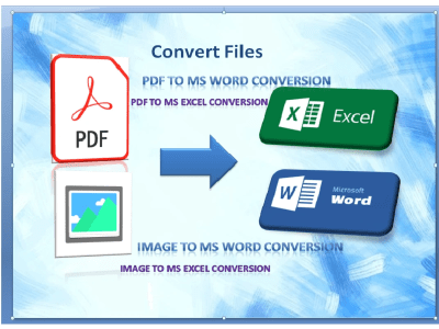 The conversion form pdf to Microsoft excel and Microsoft word | Upwork