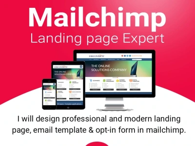A professional and high converting landing page in Mailchimp | Upwork