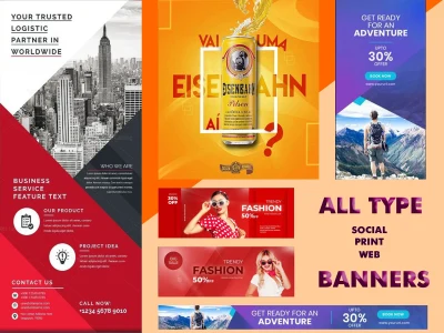 Creative roll up banner, web header, social media banner, graphic ...