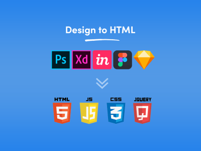PSD, XD, Figma, Invision, Sketch, To HTML, CSS, SASS, BootStrap, jQuery, JS | Upwork