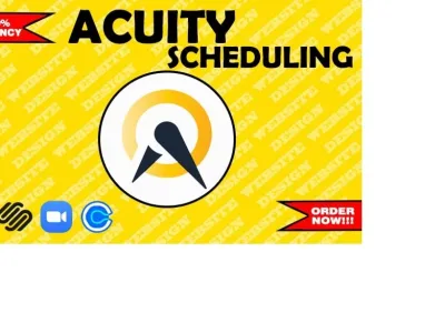 Help or setup acuity scheduling, appointments, booking Services here ...
