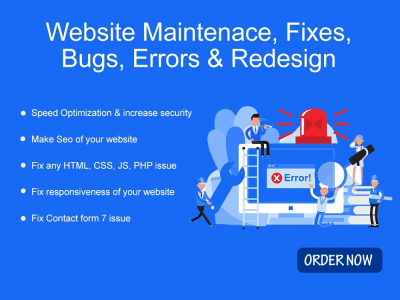 Website Maintenance, Bug Fixes, Errors & Wordpress website Redesign ...