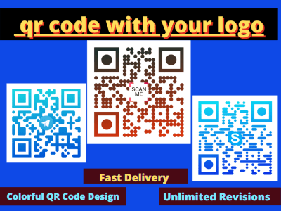 Unique custom qr code design with logo in 30 min | Upwork