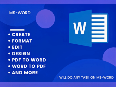 All MS Word task format, design, edit document, and PDF | Upwork