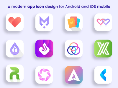 A modern app icon design for Android and iOS mobile | Upwork