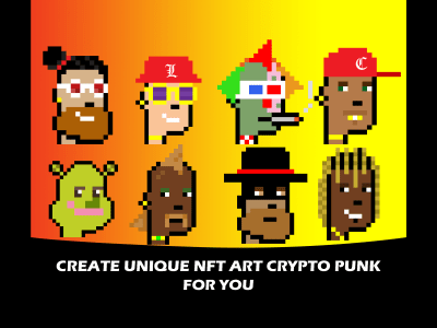 A unique original crypto punk NFT art for you | Upwork