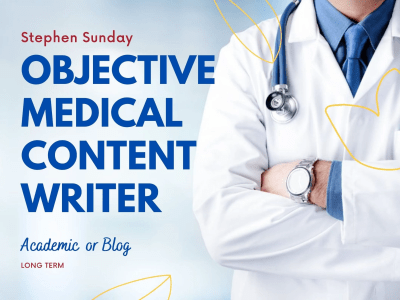 Objective medical articles continuously. | Upwork