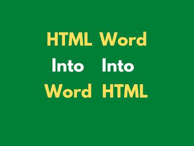 Ms Word document form HTML file | Upwork