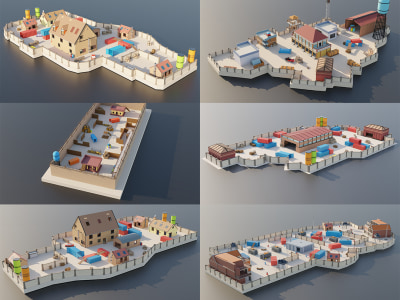 A Low-poly and Multiple level TDM map for a Game | Upwork