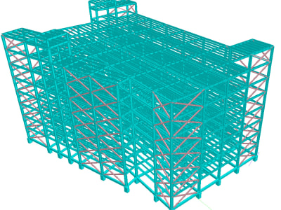 A complete 3d model & design of Steel and RCC structure.( staad pro ...