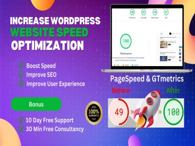 WordPress Website Speed Optimization, Google PageSpeed, Core Web Vital 100% | Upwork