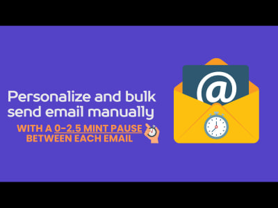 Personalized send bulk email service with a pause bw each email | Upwork
