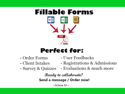 A professionally designed fillable form in Adobe PDF | Upwork