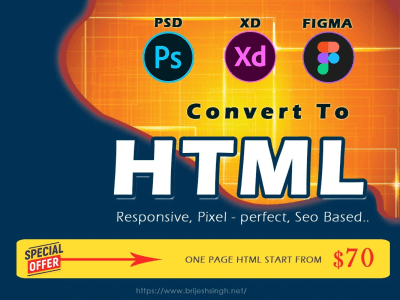 PSD/Figma/XD To Pixel Perfect Responsive HTML5/Bootstrap | Upwork