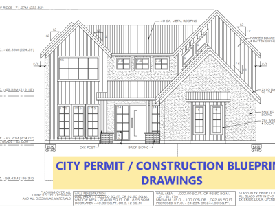 Permit & construction 2d architecture drawings for USA residential ...