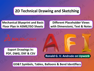 2D Technical Drawing and Sketching (Floor Plan and Blueprint) | Upwork