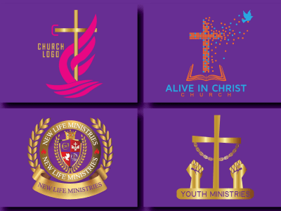 A flat or minimalist modern church Christian ministry logo | Upwork