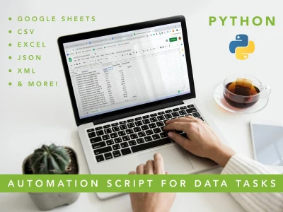 An automated excel, csv or google sheets data with python script | Upwork