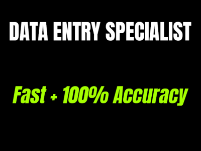 Highly Professional Quick Data Entry Service with 100% Accuracy | Upwork