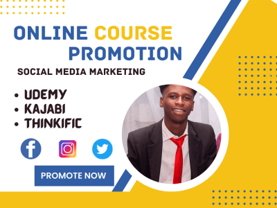 Udemy, kajabi, Thinkific, online courses promoted to real active students | Upwork