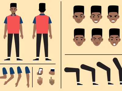 A 2d cartoon character sheet ready for animation | Upwork