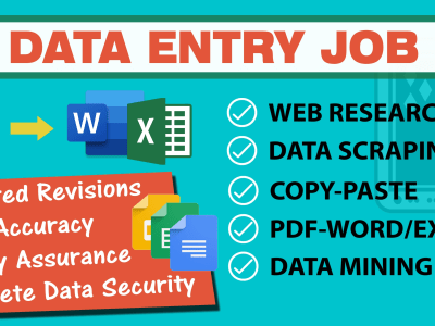 Data entry, web research, typing, copy paste, data mining | Upwork