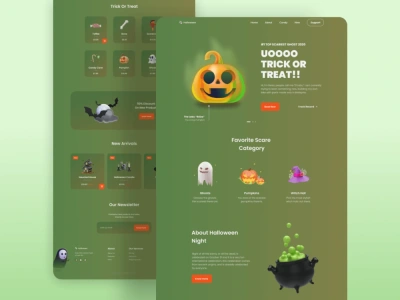 A responsive Halloween website Using Html CSS and Javascript | Upwork