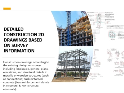 CLEAR AND DETAILED STRUCTURAL 2D DRAWINGS BASED ON SURVEY INFORMATION ...