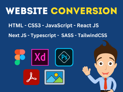 Your Figma | PSD | PDF designs conversion to HTML, CSS , React JS, Next JS | Upwork