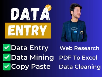 The services of Data entry, Web scraping, Typing, Copy paste, Web Research | Upwork